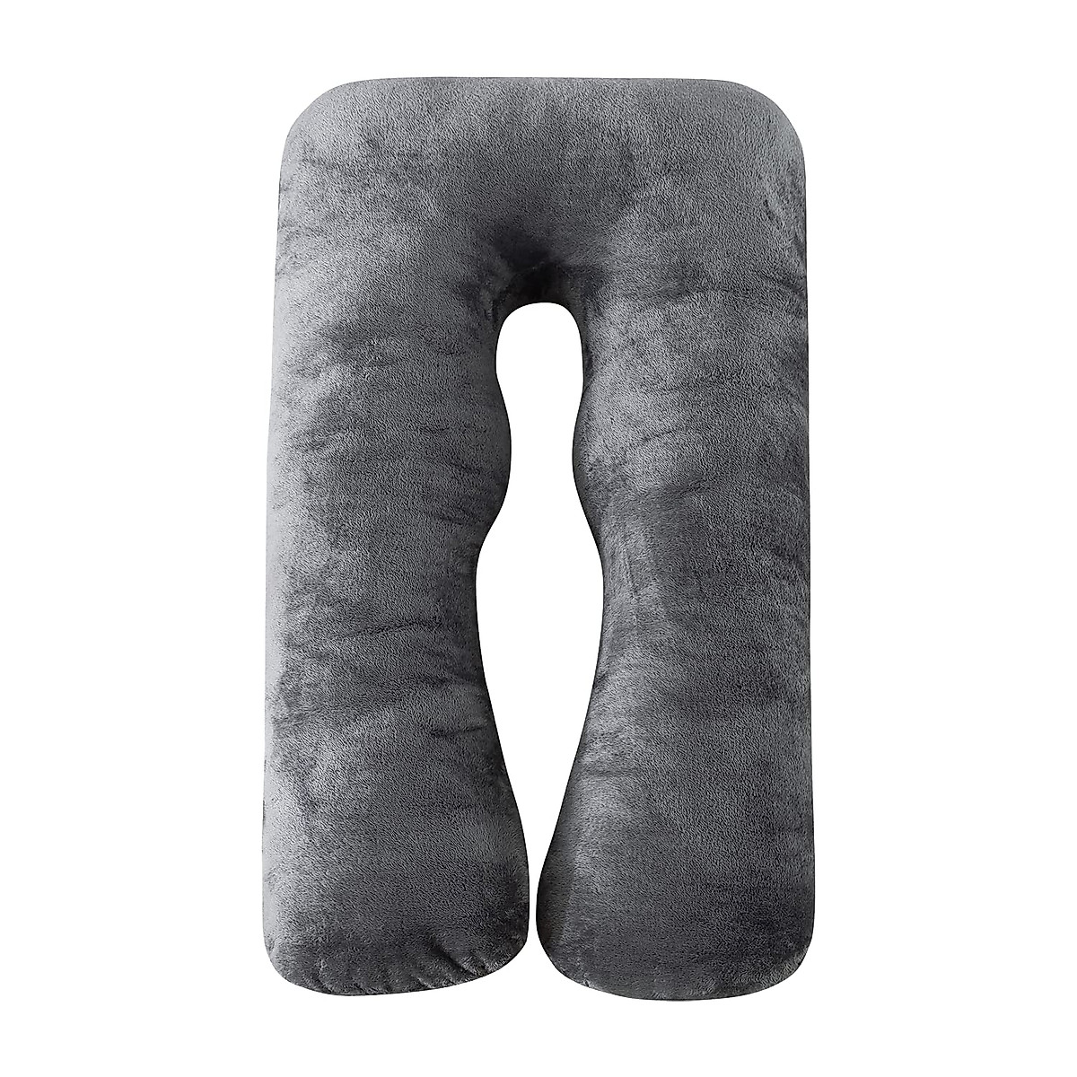 WhatsBedding Pregnancy Pillows for Sleeping,Memory Foam Filling U Shaped Pregnancy Pillows Full Body Pillow for Pregnancy with Velvet Cover (55 inches, Dark Grey)