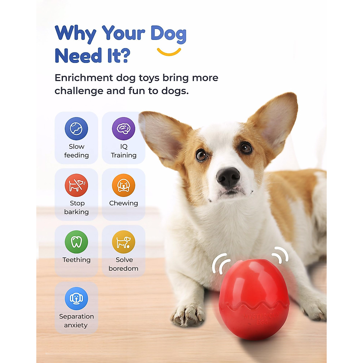 Treat Dispensing Dog Toys, Interactive Dog Toys Dog Puzzle Slow Feeder Chew Toys for Large Dogs, Dog Toy for Aggressive Chewers