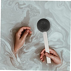 FRCOLOR Silicone Bath Brush Exfoliating Back Scrubber for Shower Body Cleaner Brush Body Scrubbing Brush Loofah Scrub Brush Massage Bath Scrubber Soft Rubber Heart-Shaped Washing Machine