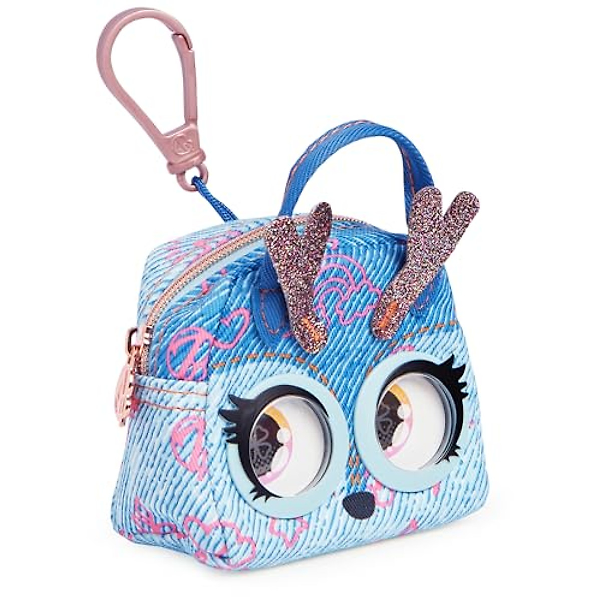 Purse Pets Micros, Denim Deerie Stylish Small Purse with Eye Roll Feature, Kids Toys for Girls Aged 5 and up