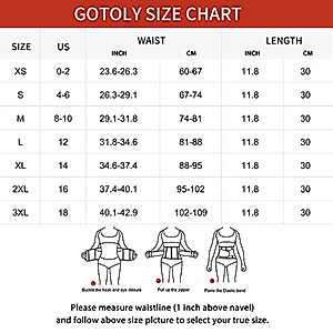 Gotoly Women Waist Trainer Corset Cincher Belt Tummy Control Slimming Body Shaper Belly Workout Sport Girdle (Black, X-Large)