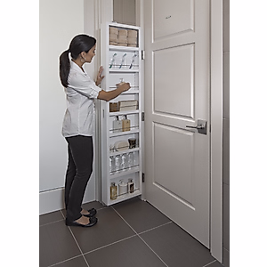 Cabidor Deluxe Mirrored Behind The Door Adjustable Medicine Cabinet, Kitchen & Bathroom Storage Cabinet