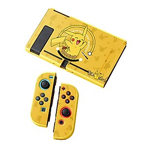 PERFECTSIGHT Protective Case Compatible with Nintendo Switch | Cute Pikachu | Anti-Scratch Shockproof Slim Cover Case for NS Switch and Joy-Con, Hard Shell Dockable Case