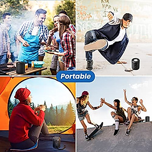 WESDAR Portable Bluetooth Speakers, Bluetooth Speakers with Subwoofer, Waterproof and Long Battery Life, Bass Boosted Fast Charge Dual Paring Technology, Shower Outdoor Speaker Great Gift