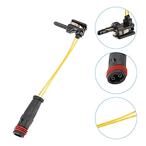 ACROPIX Car Brake Pad Sensor Front Rear Disc Brake Pad Wear Indicator Sensor Fit for Mercedes-Benz C230 - Pack of 4 Black