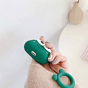 Rertnocnf Compatible with Earbuds Case Airpods Pro, Cute Big Eyes Frog Design Cover Creative Animals Soft Anti-Scratch Wireless Earphone Protector