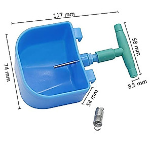 Koleso Automatic Rabbit Drinking Water Bowl Farm Equipment Rodents Feeding Supplies 8.5mm Plastic Drinking Fountain Waterer Cup 10 Sets-11711