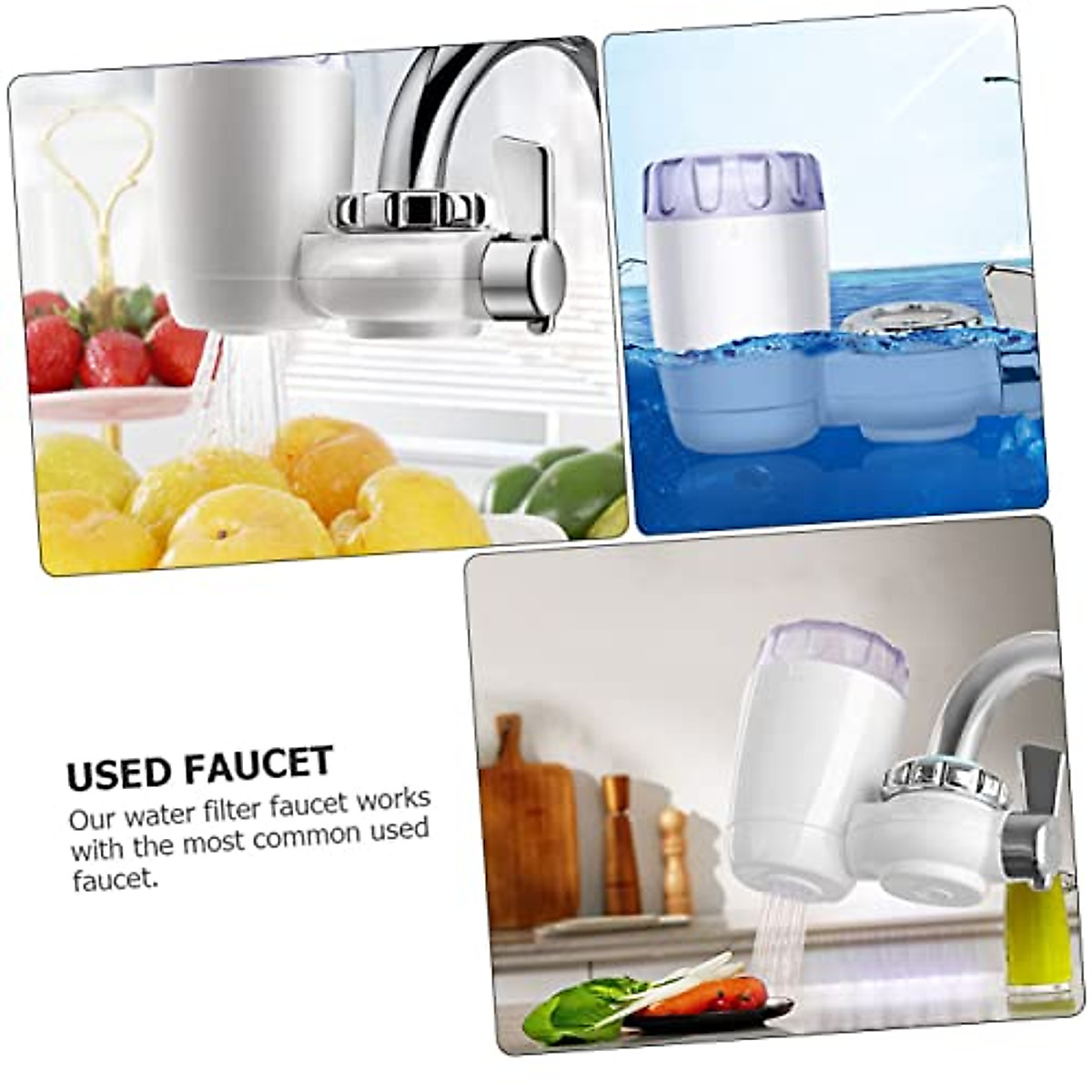 PLAFOPE 2pcs Water Purifier Water Filter Sink House Water Filter Ceramic Water Filter Faucet Water Filter Faucet Filter tap Water Filter Faucet Filtration System Faucet Ceramic Filter