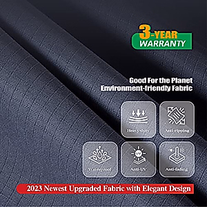 Patio Chair Covers, Deep Seat Lounge Chair Dining Chair Cover, Heavy Duty Waterproof UV Resistant Outdoor Furniture Cover, Grey, 35"W x 39"D x 36"H