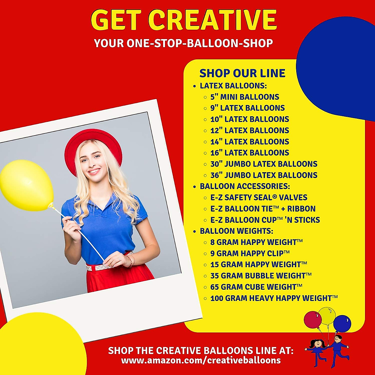 Cube Weight 65 g Balloon Weight Primary Asst (10 Piece)