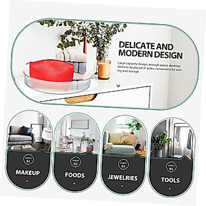 Zerodeko 3pcs rotatable Tray Plastic Trays for Food Plastic Food Tray Rotating Storage Rack Fridge Organizer for Refrigerator Seasoning Rotating Tray for Makeup Plastic Round Makeup Tray