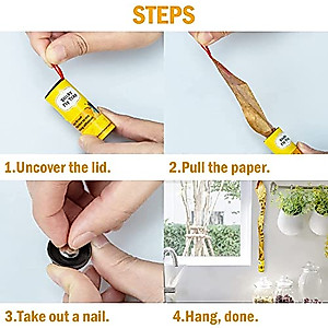 Dwcom 20 Packs Fly Tape, Fly Strips, Fly Paper Strips Roll Ribbon, Sticky Fruit Fly Traps Hanging Catcher Gnat Fungus Trap Killer for Indoors Outdoors