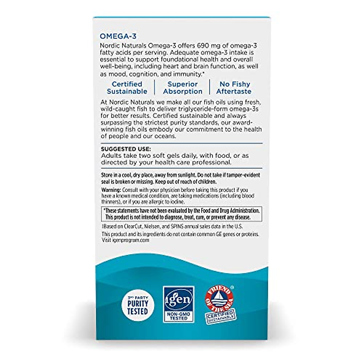 Nordic Naturals Omega-3, Lemon Flavor - 180 Soft Gels - 690 mg Omega-3 - Fish Oil - EPA & DHA - Immune Support, Brain & Heart Health, Optimal Wellness - Non-GMO - 90 Servings