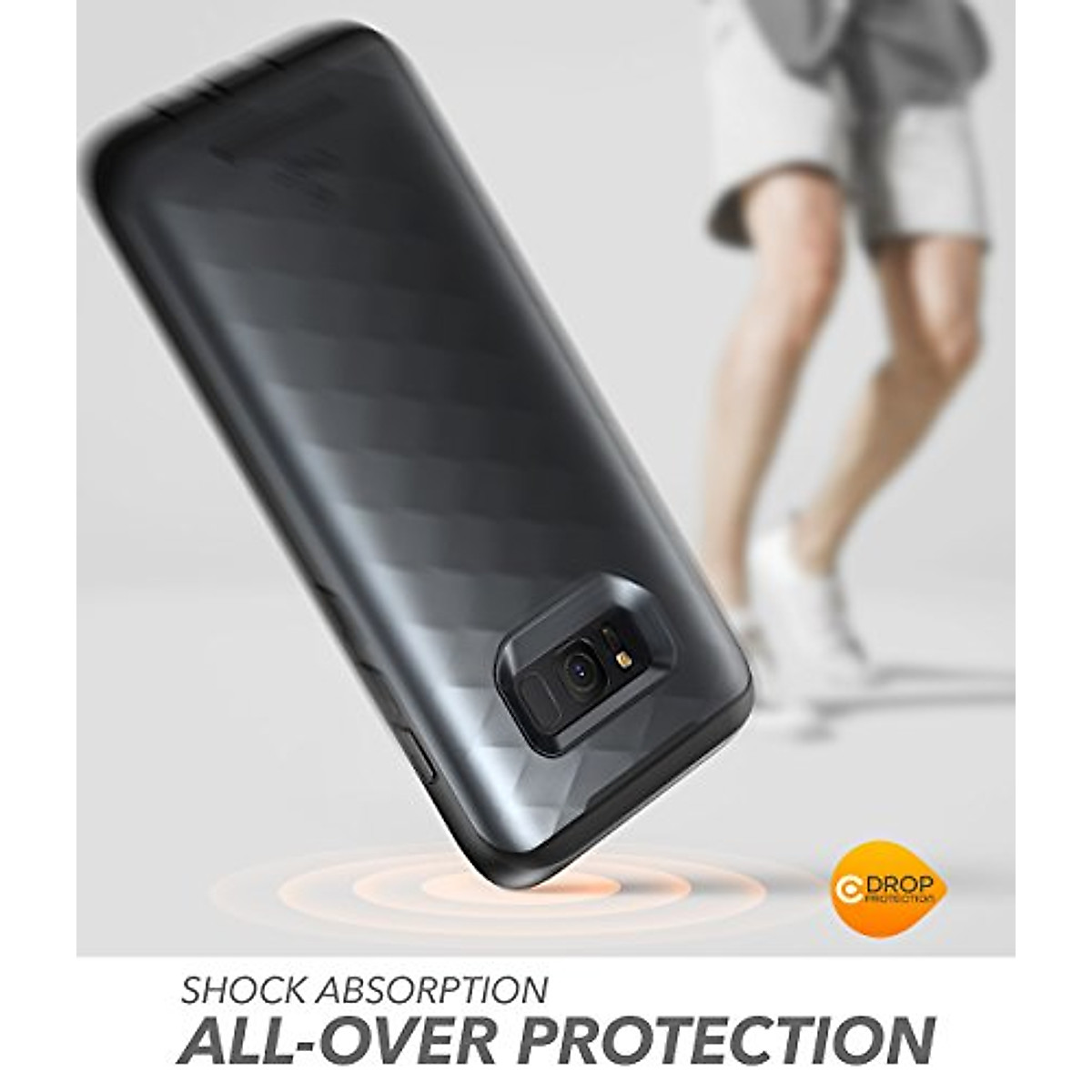 Clayco Galaxy S8+ Plus Case, [Hera Series] Full-Body Rugged Case with Built-in Screen Protector for Samsung Galaxy S8+ Plus (2017 Release) (Black)