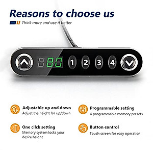 KKL 55-inch Height Adjustable Electric Standing Desk, 55 x 28 Inches Stand Up Desk with Splice Board and Hook, Sit Stand Desk with Rustic Brown Top and Black Frame