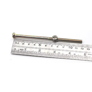 Bunk Bed Bolts and Nuts, binifiMux 12-Pack M6x120mm Hex Key Drive Socket Cap Bolt and Barrel Nuts for Furniture Chairs Crib Beds Cots w/Wrench, Toddler Bed Screws