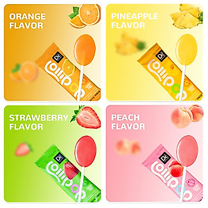 DC24 DAILY CARE Sugar Free Lollipops with Vitamin C, Healthy Suckers with Xylitol, Assorted Fruit Flavored Hard Candy for Kids, Non-GMO, Gluten Free, 64 Count