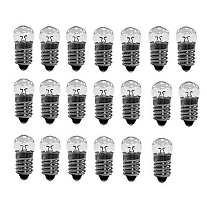 10x E10 Miniature Screw Base Light Bulbs 6V / 0.5A 6 Volt Flashlight Lamp Mini Light Bulbs New