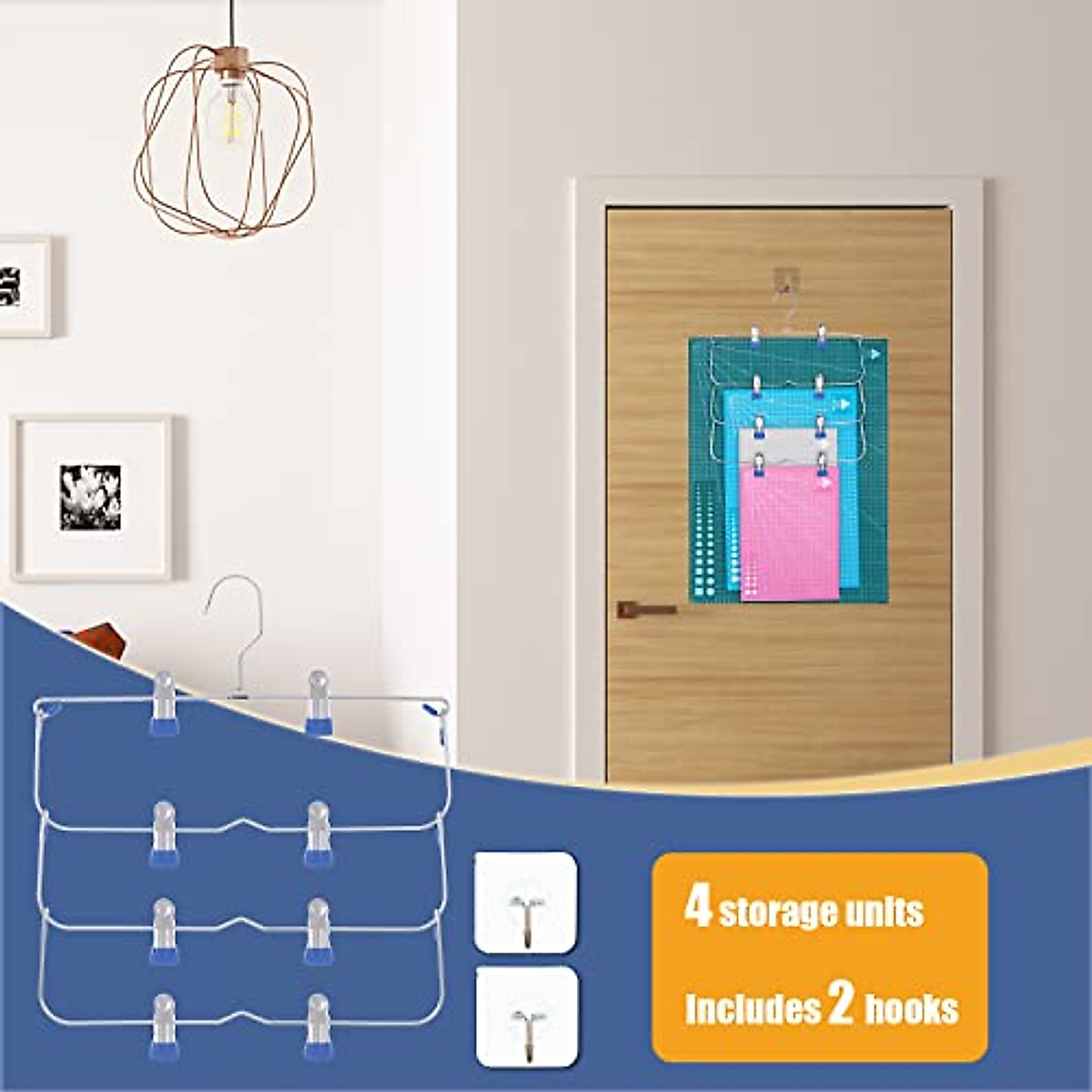 4-Storage Units Cutting Mat Hanger Cutting Mats Rack Craft Room Organizer Metal Holder for Cricut