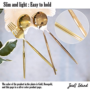 Silver 24 Silverware set for 6 people, gift sets with Premium box and Gift Letter, Stainless Steel Cutlery set, Housewarming Gift, flatware set with Knife/Fork/Spoon/Teaspoon