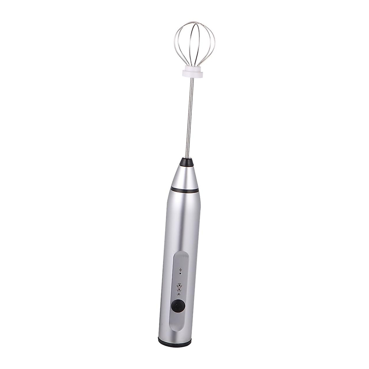 SHOWERORO Rechargeable Maker Whisk Stirrer Handheld Blender 3-speed Beater Silver
