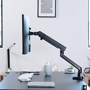VIVO Premium Aluminum Full Motion Single Monitor Desk Mount Stand with Lift Engine Arm, Fits Screens up to 32 inches, STAND-V101BB