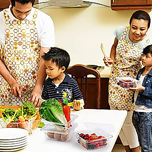 Clear 1/6 Size, Food Pan Polycarbonate Square Food Storage Containers with Lids for Kitchen Restaurant Food Prep (8 Pcs, 2.6 Inch, 1 Quart)