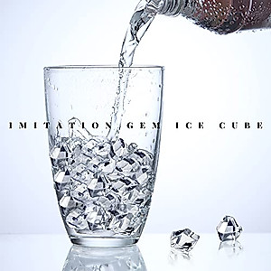 UPlama 600PCS Fake Crushed Ice Rocks, Acrylic Diamond Crystals Fake Diamonds Plastic Clear Ice Cubes Diamond Table Scatters Acrylic Gems for Vase Fillers Home Decoration Wedding Birthday (White)