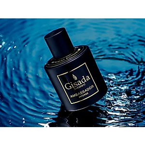Gisada Ambassador Intense Cologne for Men - Perfume for Men with Strong, Masculine Scent & Classic Fragrance - Lasting Scent with Warm, Citrusy, Spicy, Oriental Notes - Made in Switzerland, 1.7 fl.oz.