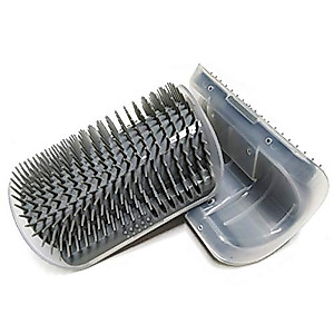 yuntop 2 Pack Softer Cat Corner Self Groomer with Catnip Wall Corner Massage Comb Corner Scratcher Pet Grooming Brush Comb Grooming Wall Brush Self Massage Tool for Long & Short Fur Kitten Cats Dogs