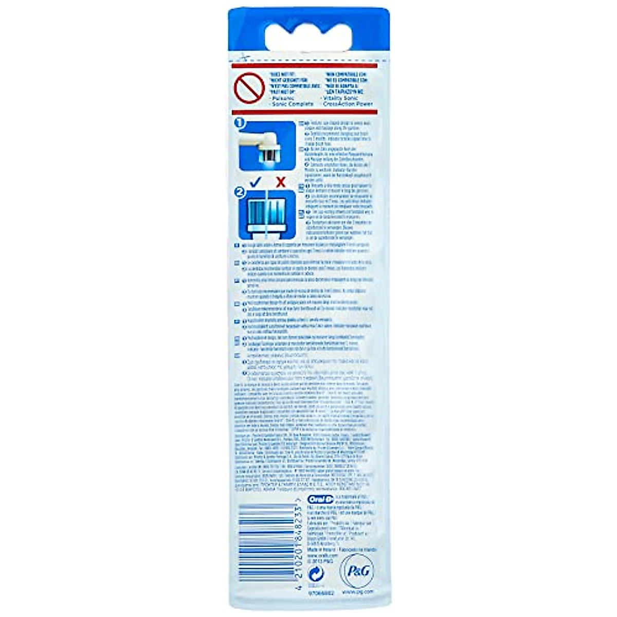 Oral-B Genuine Precision Clean Replacement White Toothbrush Heads, Refills for Electric Toothbrush, Deep and Precise Cleaning, Pack of 4