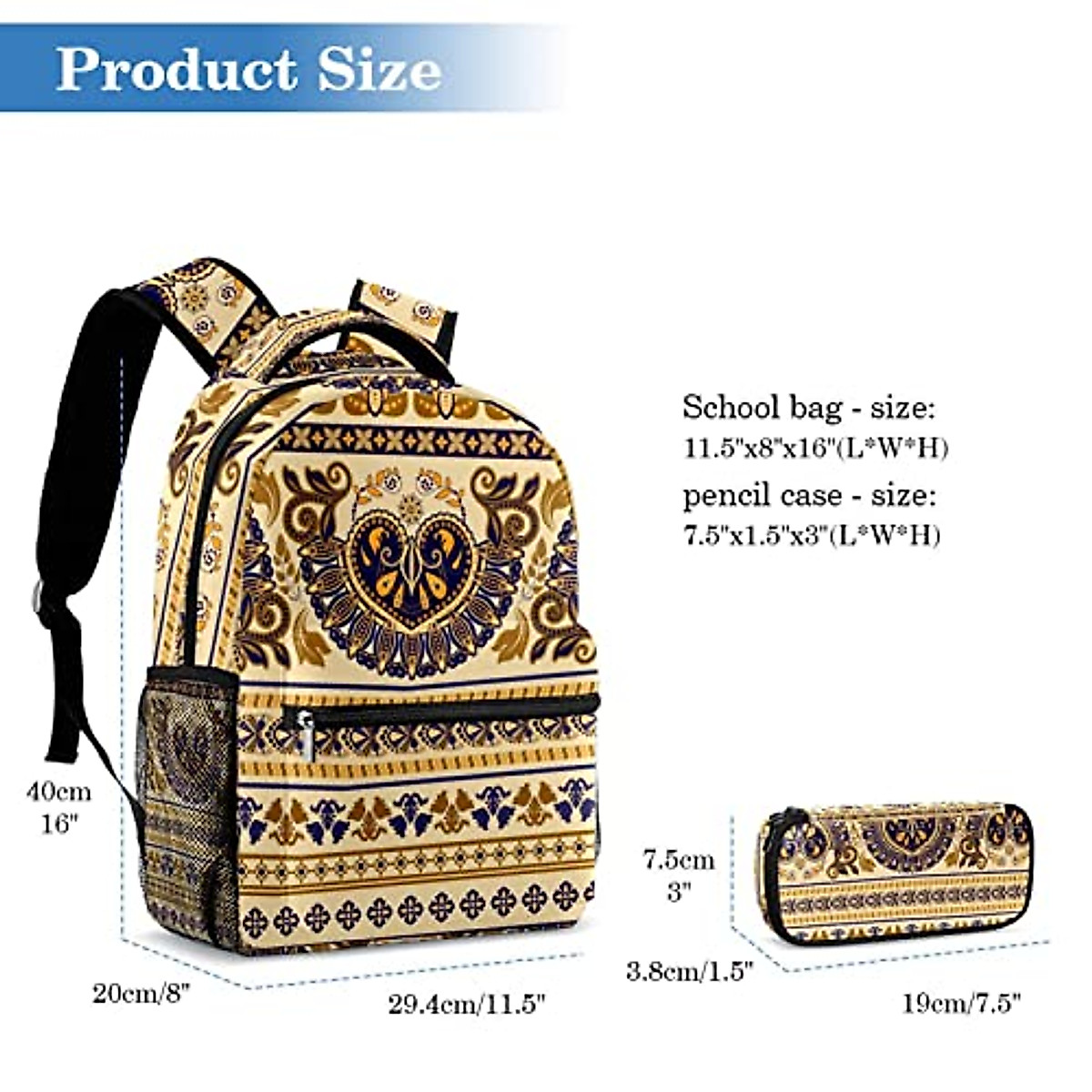 VBFOFBV Travel Backpack, Laptop Backpack for Women Men, Fashion Backpack, Egyptian Vintage Ethnic