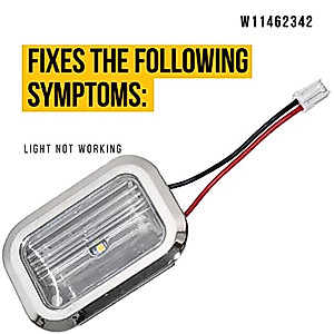 Upgraded W11683242 W11462342 LED Light Module - Compatible Whirlpool KitchenAid Refrigerator - Replaces AP6989197 W10908166 - Features a Chrome Bezel and White Terminal Block - Easy Home Improvement