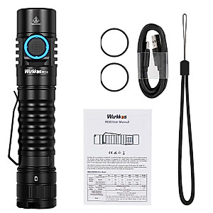 Wurkkos FC11 Rechargeable LED Flashlights Max 1300Lumen High 90CRI EDC Flash Light USB C Charge,IP67 Waterproof Torch, Magnetic Tailcap, Great for Dog Walking Home use Emergency(5000K)