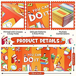 24 Pcs Privacy Boards for Student Desks Bright Colored Classroom Desk Divider Trifold Table Desk Privacy Panel Privacy Folders Screen Partition for School Teacher Student Study Test Home (Pen)