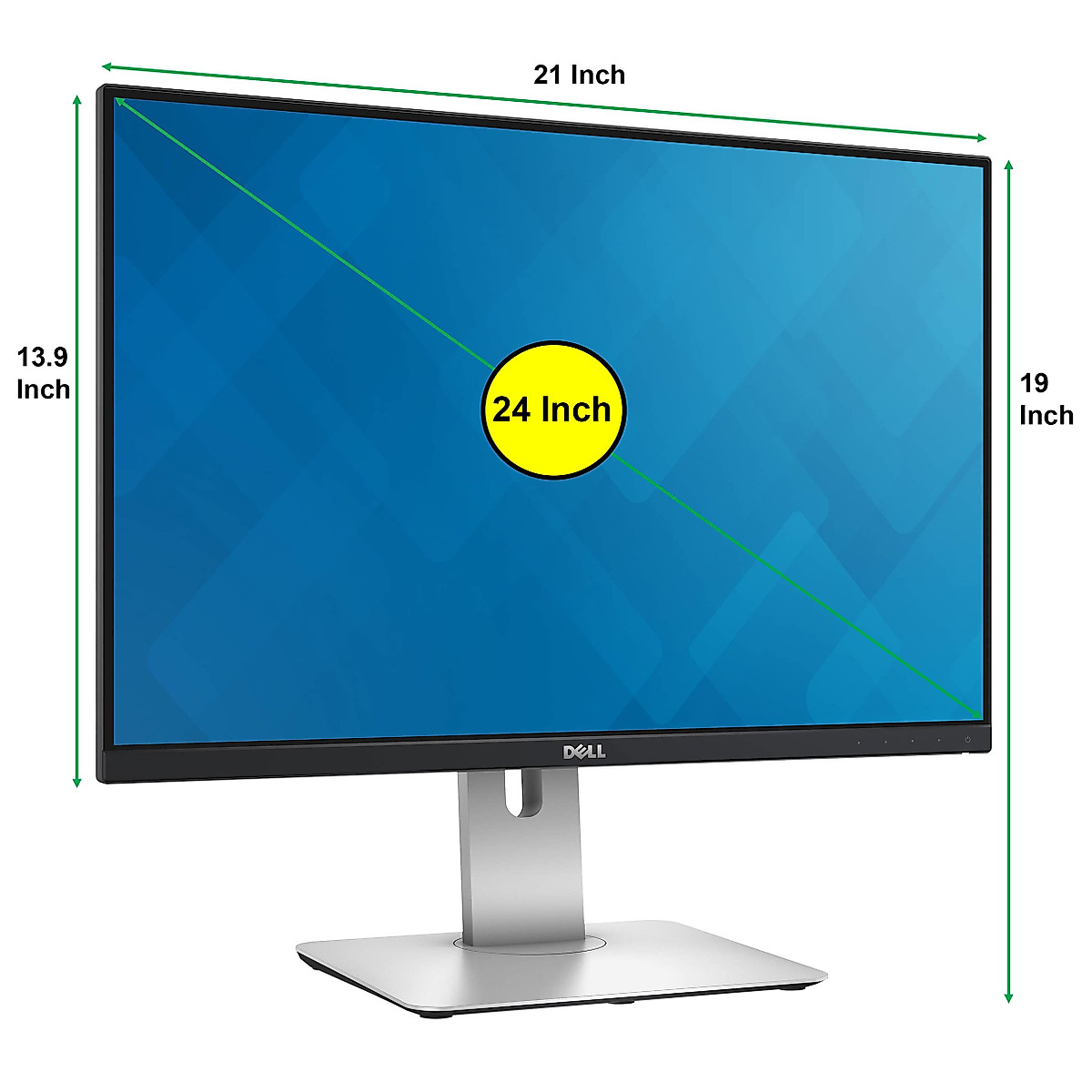 Dell U2415B LED Backlit (1920 x 1200) 24 Inch Monitor, HDMI, Display Port, 16.7 Million Colors, 6ms Response Time, USB 3.0 Downstream & Upstream, Height, Pivot, Swivel, Tilt (Renewed)
