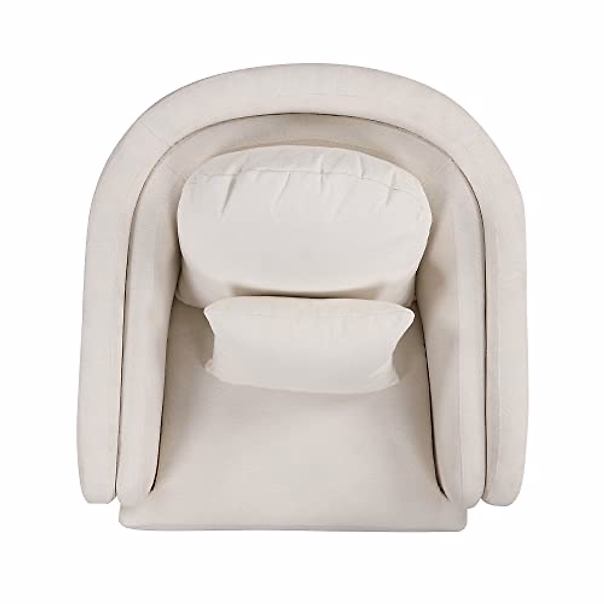 Goohome Mid Century Modern Accent Chair Single Sofa Comfy Upholstered Armchair Living Room Furniture, ReadingChair with Lumbar Pillow and Metal Legs for Bedroom, Lounge