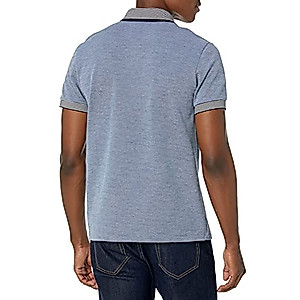 Lacoste Contemporary Collection's Men's Short Sleeve Graphic Caviar Polo Shirt, Kingdom/Navy Blue-Flour, Small