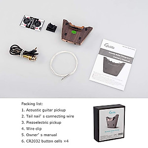Guitar Pickup Guitto - Guitar Soundhole Double Pickup for Classic Acoustic Guitar GGP-01