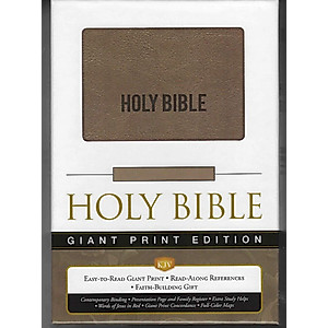 Thomas Nelson KJV Holy Bible, Giant Print Edition, Brown Leathersoft