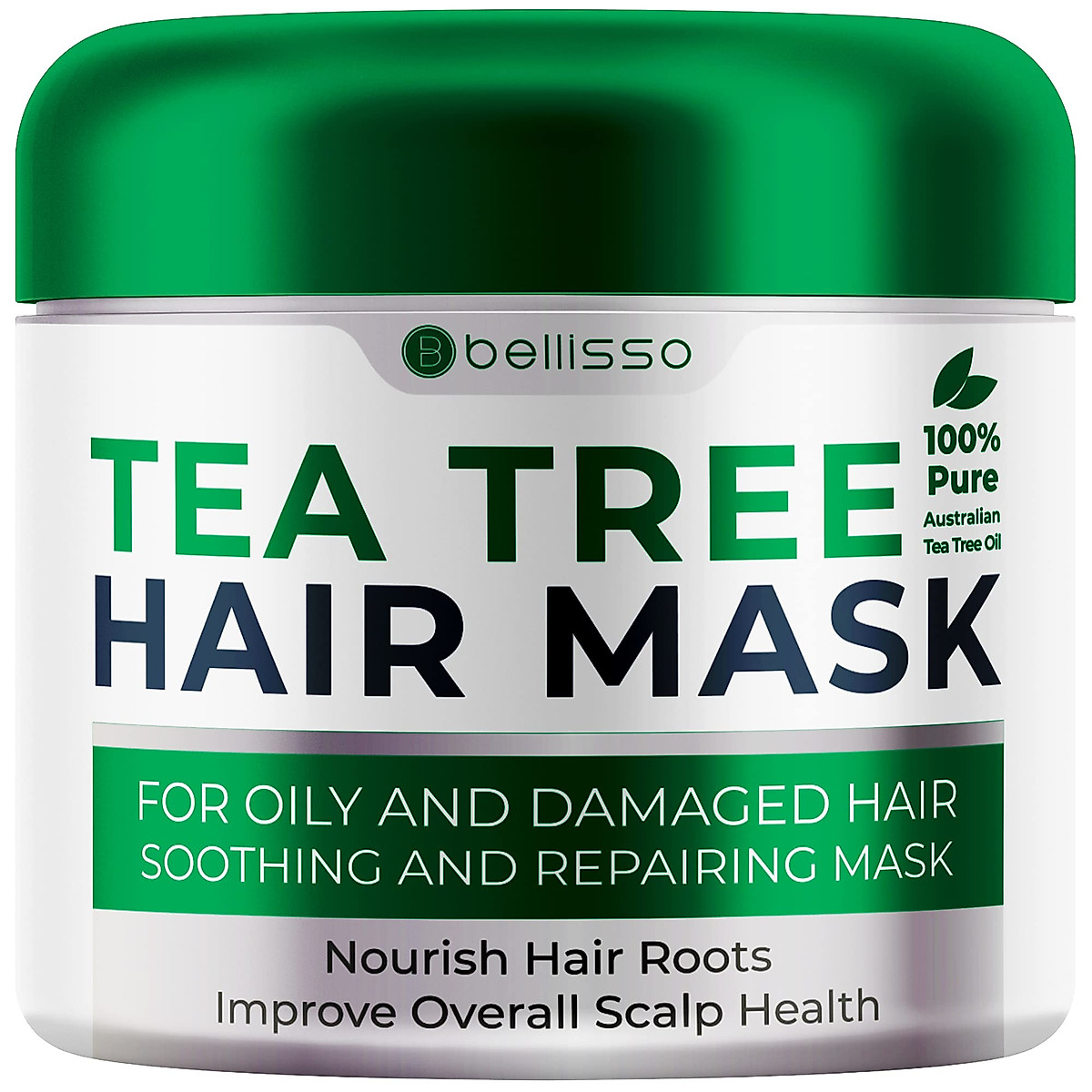 Tea Tree Oil Hair Mask - Deep Conditioner Treatment for All Hair Types - Intense Hydration Care and Protein Moisture Repair for Women and Men.