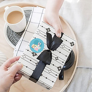 500pcs 1 Inch Easter Stickers Happy Easter Bunny Rabbit Eggs Stickers 8 Patterns Easter Theme Roll Stickers for Kids Easter Art Craft Gift Box Card Party Supplies