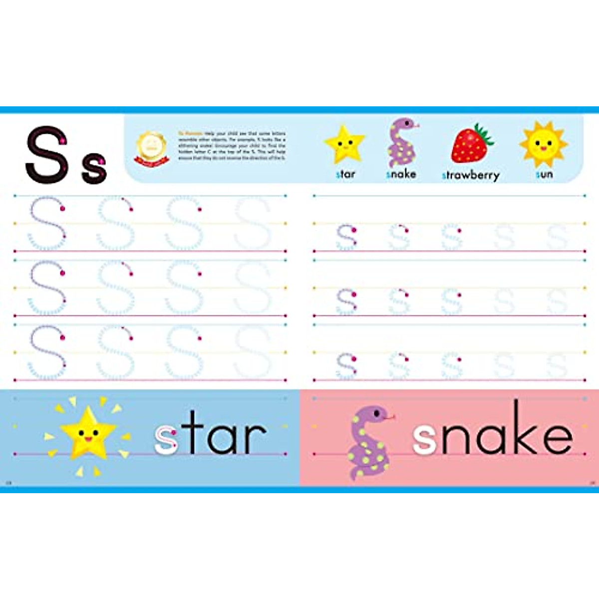 Play Smart Handwriting Workbook Ages 3-5: Handwriting Practice: Preschool Activity Book With Stickers