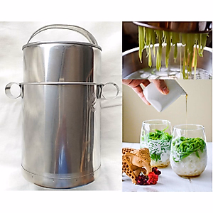 Lod Chong Singapore Thai Cookware Sruut Cendol Maker Traditional Coconut Milk Dessert And Noodles Stainless 5" x 7.5"