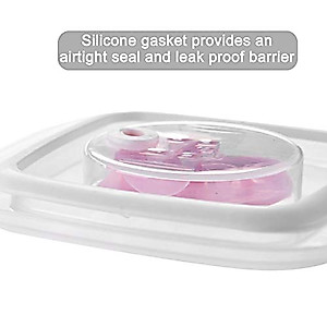 PandaEar Baby Food Snack Plastic Storage Container with Lids, 12 Pack Set BPA Free Freezer & Dishwasher Safe for Kids