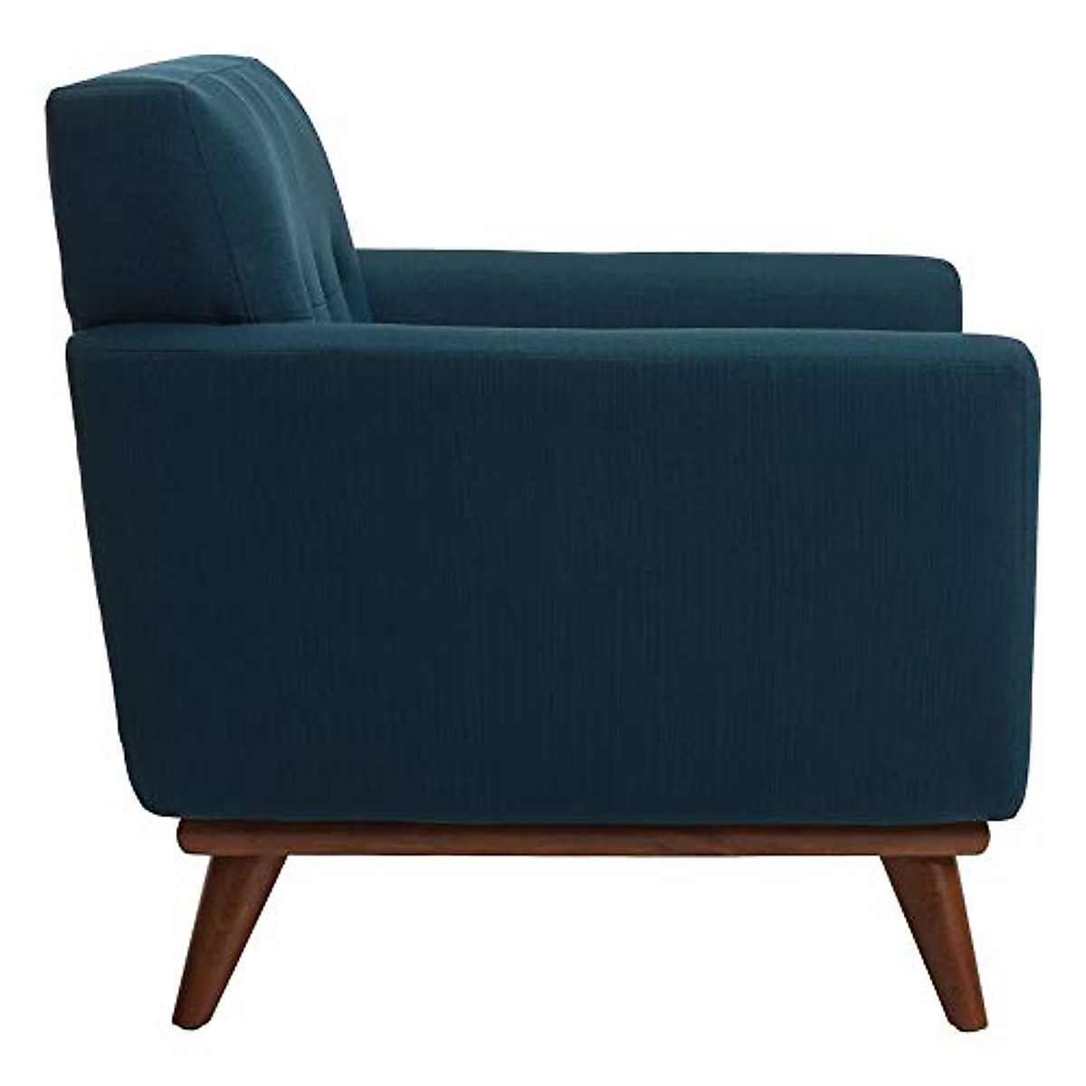 Safavieh Couture Home Opal Mid-Century Dark Teal Linen Tufted Arm Chair