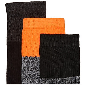 Dickies Men's Dri-Tech Performance Work Crew Socks 6 Pair,Black Asst, Men's 6-12 Shoe Size