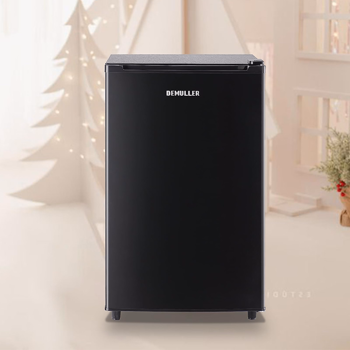 DEMULLER Upright Freezer 3.2 Cu.ft Freezer Single Door Freestanding Mini Freezer with Adjustable Thermostat Small Freezer for Kitchen, Apartment, Basement, Dorm, Black