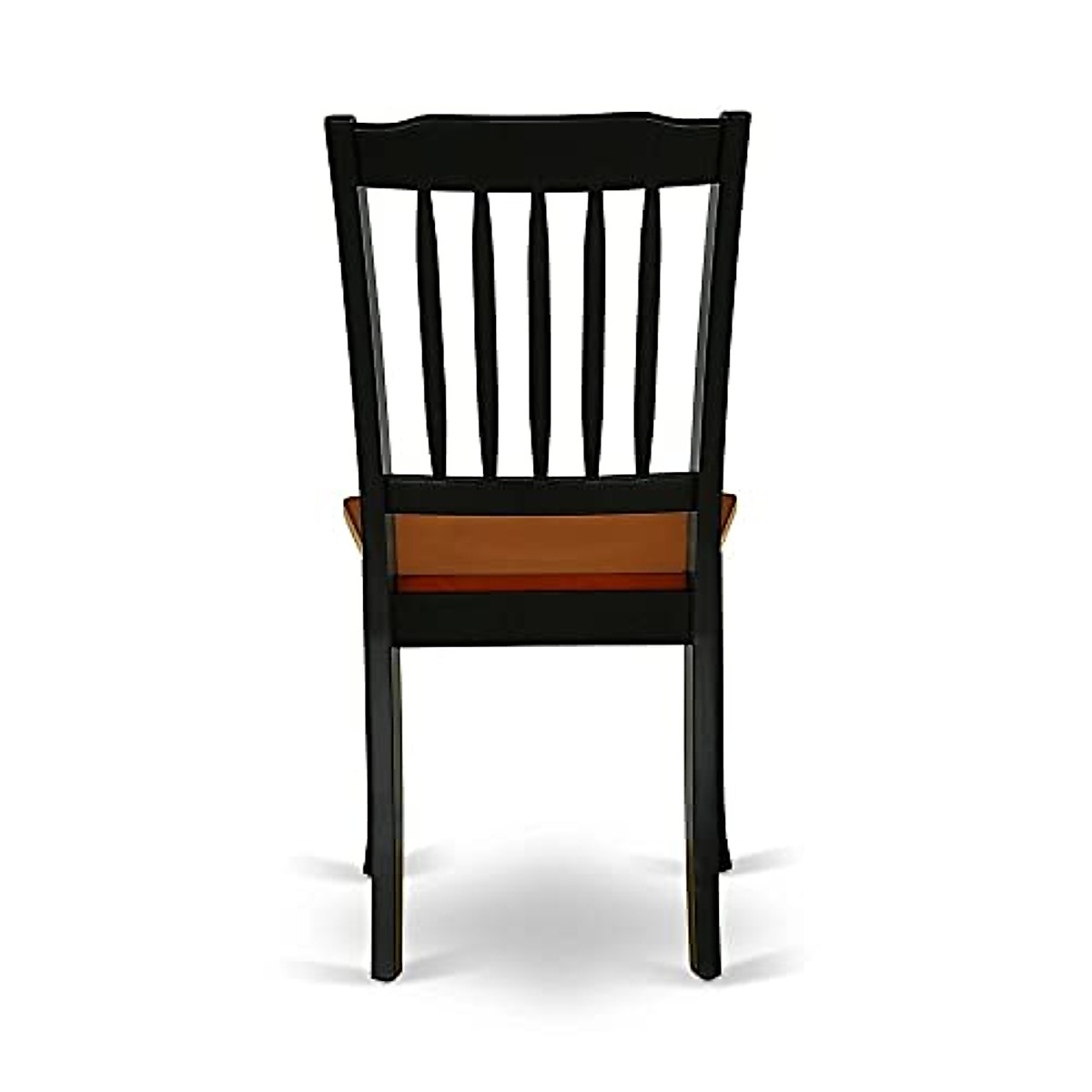 East West Furniture PLDA7-BCH-W Plainville 7 Piece Set Consist of an Oval Dining Room Table with Butterfly Leaf and 6 Wood Seat Chairs, 42x78 Inch, Black & Cherry