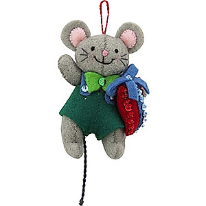 Bucilla 89288E Felt Applique Christmas Ornament Kit, Night Before Christmas, Set of 6